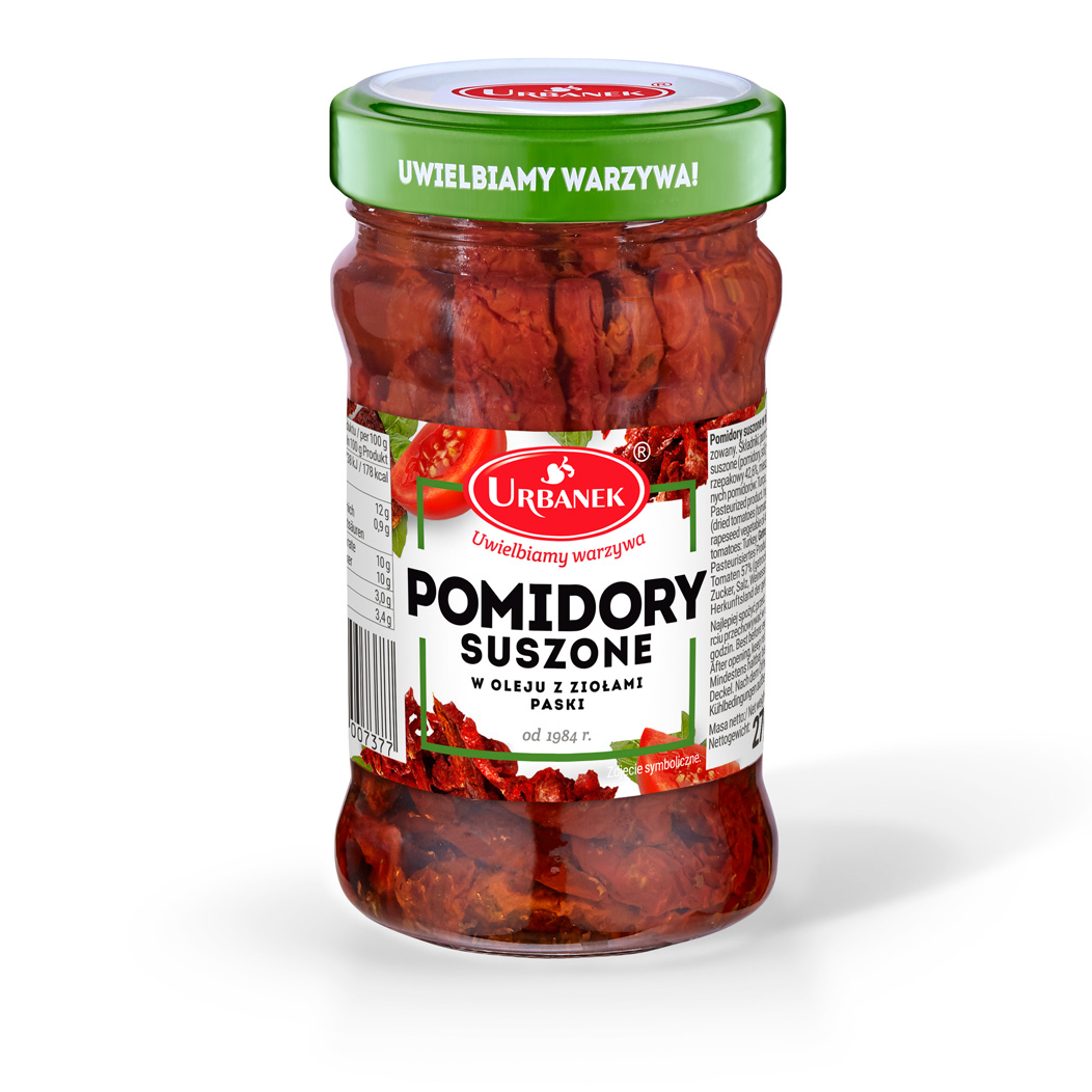 Pomidory suszone w oleju z ziołami paski - Urbanek - przetwory owocowo ...