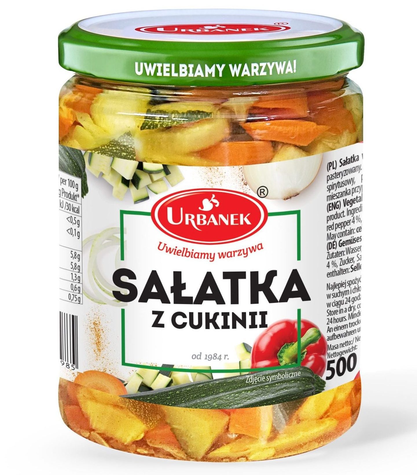 Sałatka z cukinii - Urbanek - przetwory owocowo-warzywne, marynaty ...